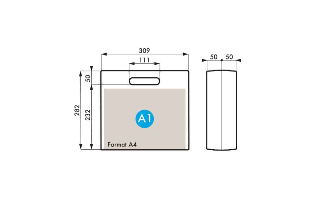 Mallette carrée A1 - Eplasticase